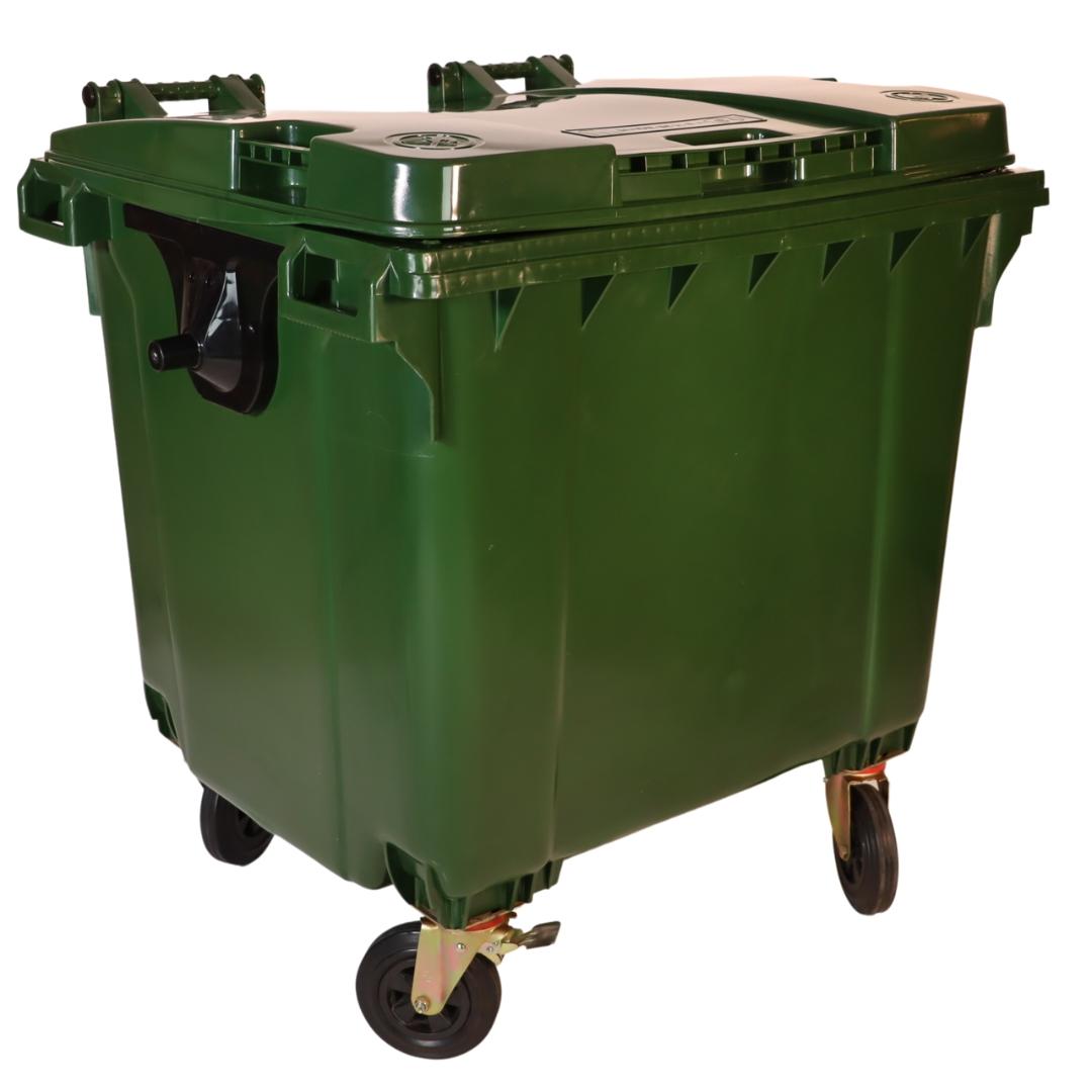 ISO-Certified 1100L Heavy-Duty dustbin- Garbage Container with Wheel ...